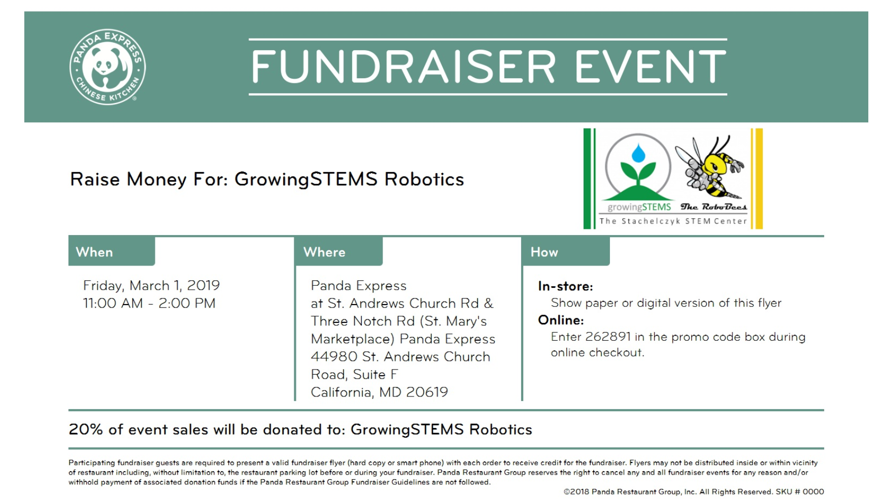 Panda Express Fundraisers – growingSTEMS